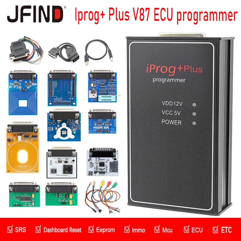 V87 IPROG Pro Automotive ECU Programmer Airbag Dashboard Reset Mileage ...