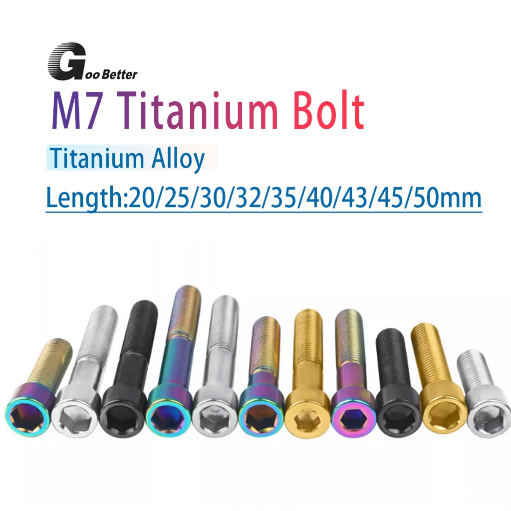 1pcs Titanium Ti Fit For BMX Stem Bolts Allen Hex Head Screw Washer ...