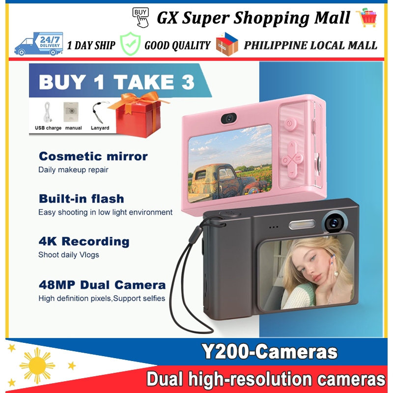 4K digi cam Beginner's camera with mirror 48MP HD Autofocus Camera ...