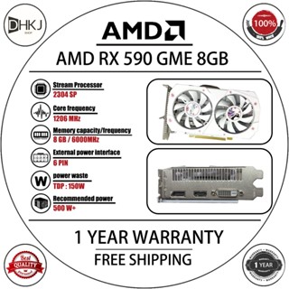 New AMD Radeon RX 590 GME 8GB Graphics Cards 2304sp GDDR5 256bit Gaming ...