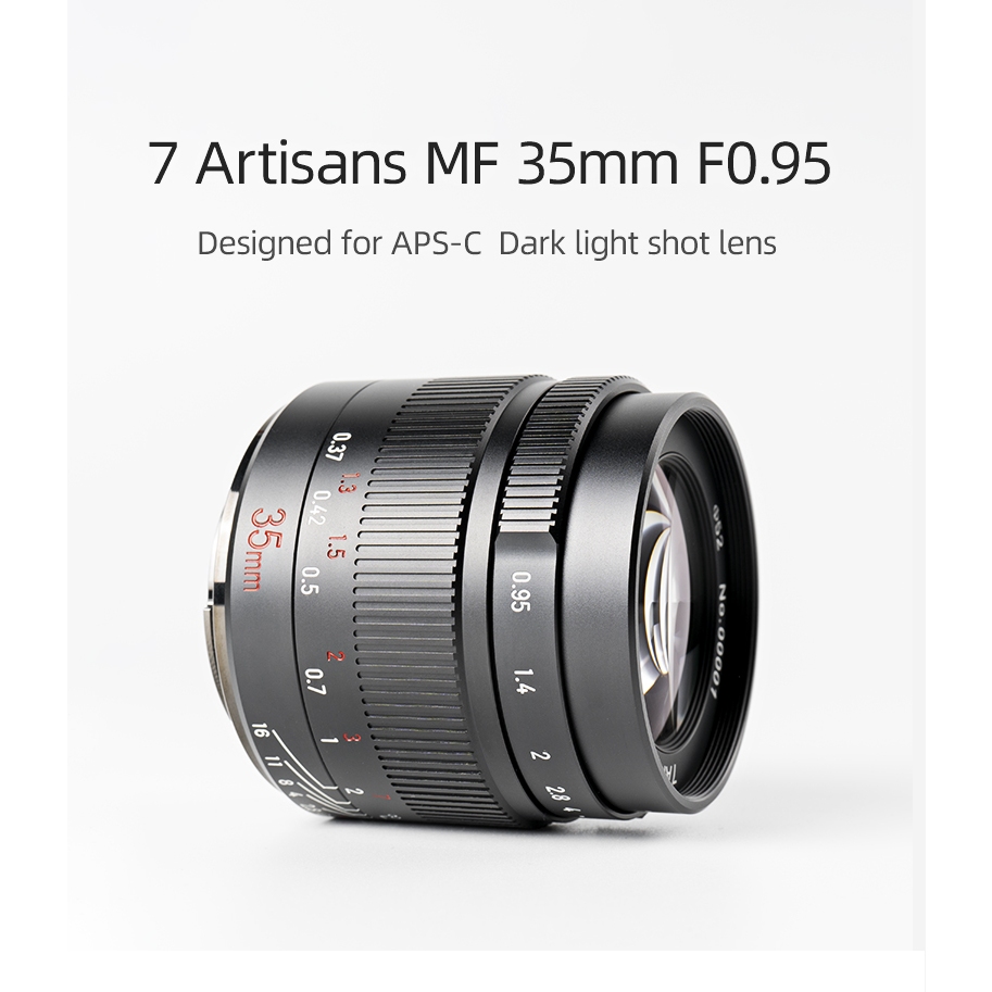 7Artisans MF 35mm F0.95 Designed for APS-C Dark Light Shot Lens ...