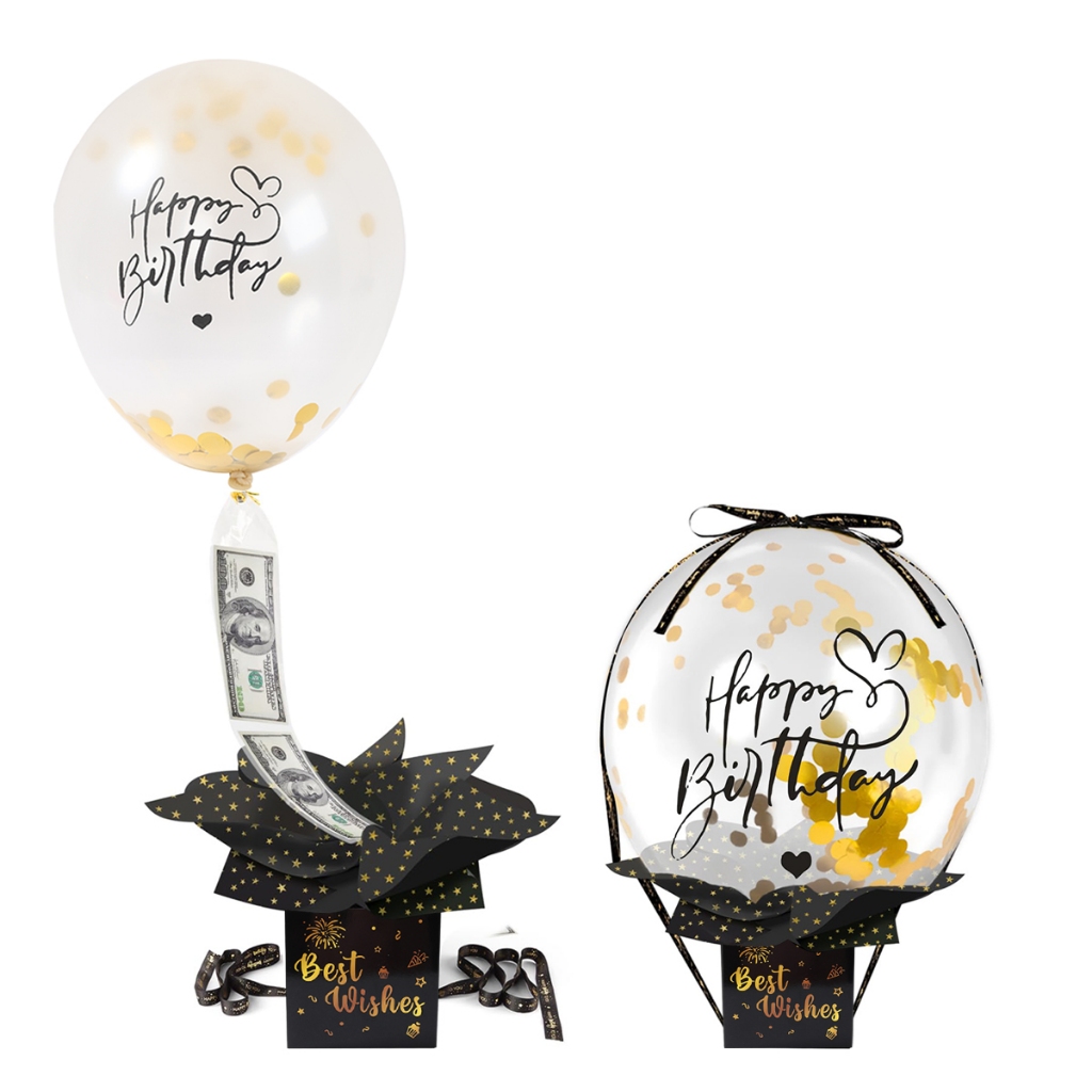 Money Pulling Balloon Box Best Wish Money Box Surprise Gift Birthday ...