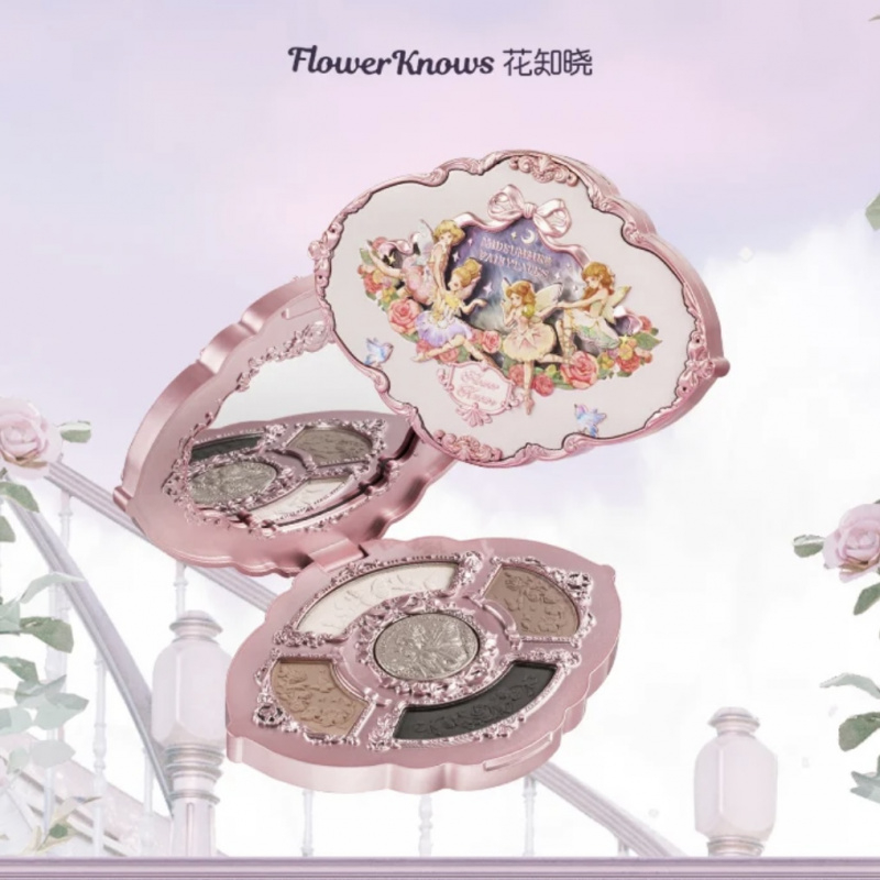 FLOWER KNOWS Eyeshadow Midsummer Night Series Five-Color Embossed Eye ...