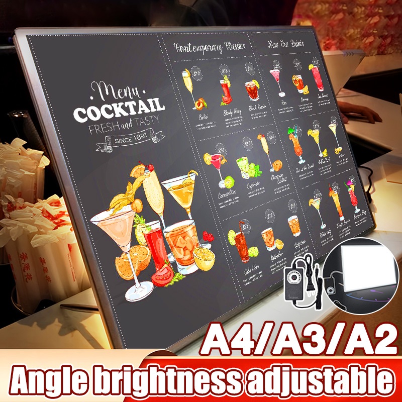 Super Bright LED Menu Board Display with Adjustable Stand, Brightness ...
