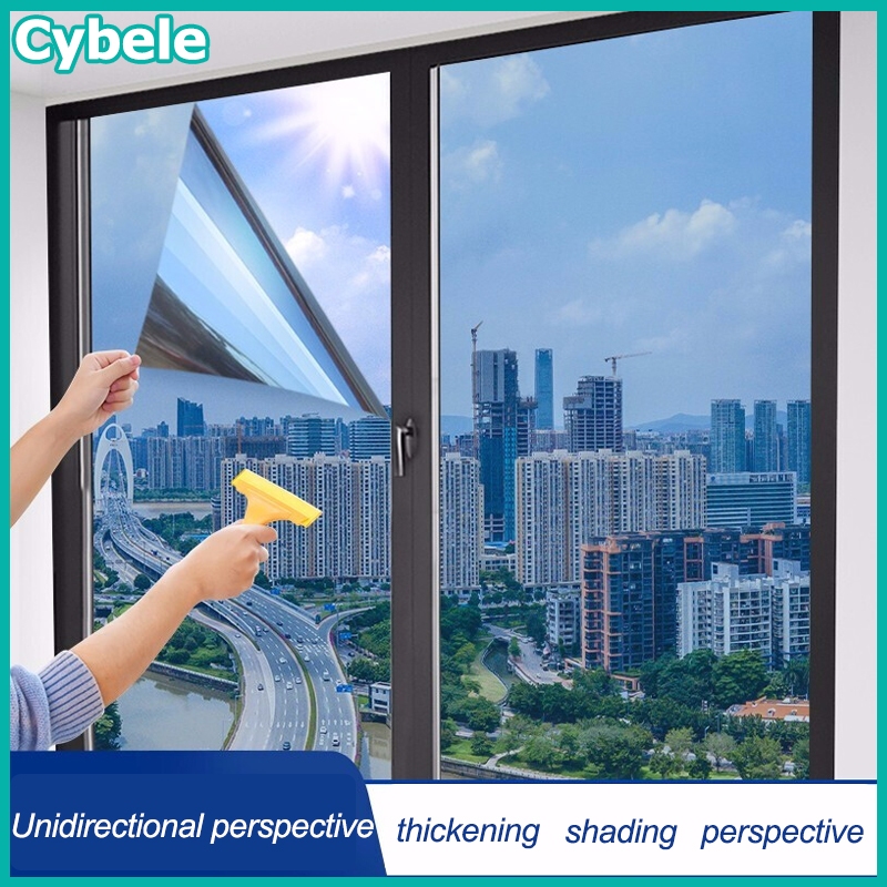 5 feet per roll Black window tint sticker for home One way mirror ...