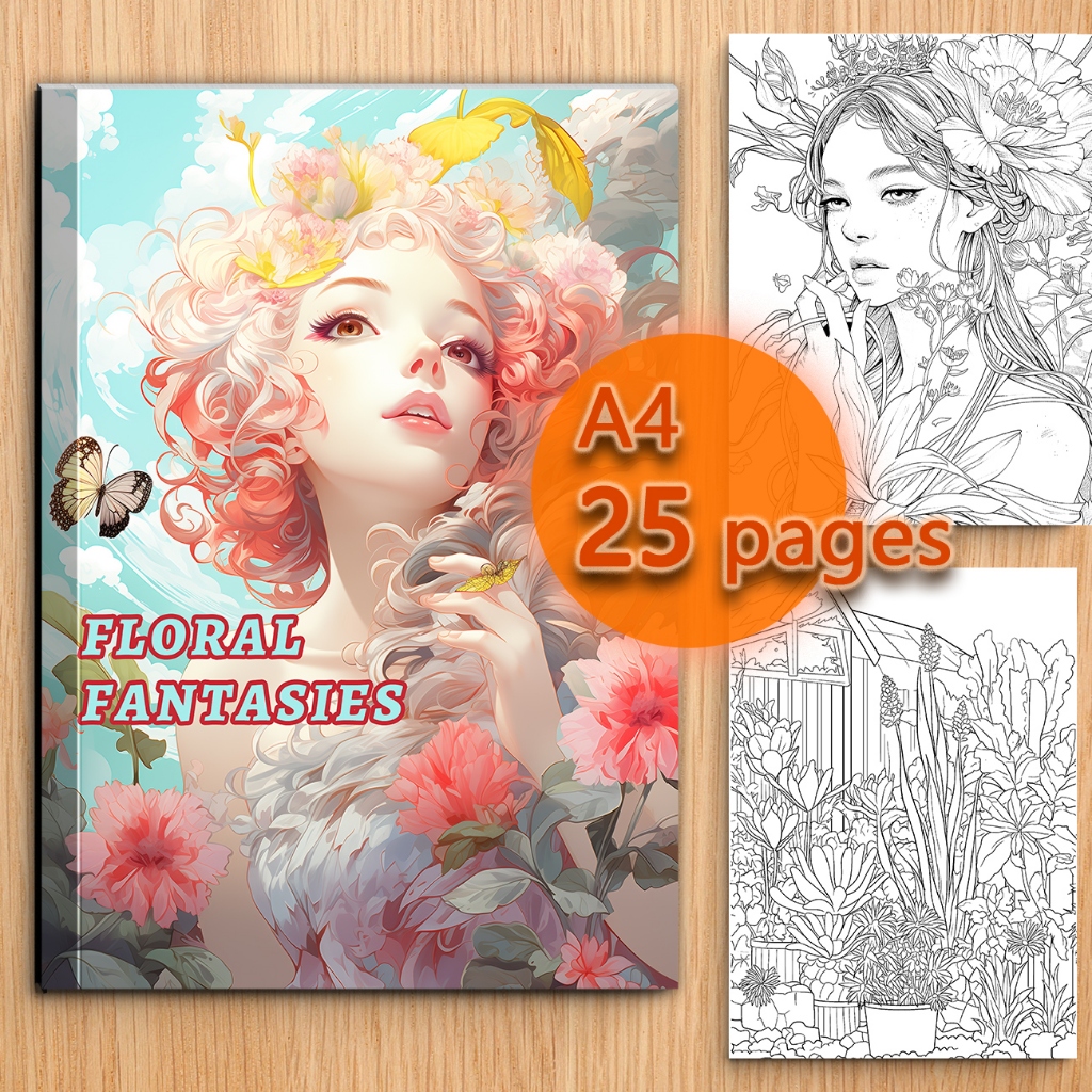Flower Fairy Series--Pink Coloring Picture Book | Fantasy Story Of Pink ...