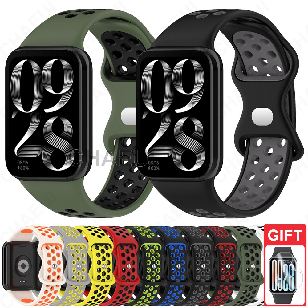 Silicone Strap Bracelet Double Color Watchband Accessories for Xiaomi Smart Band 9 Pro / Mi Band ...