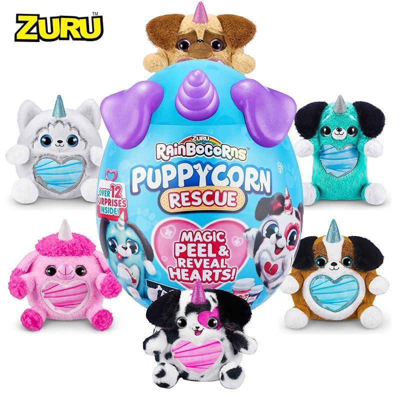 Zuru Rainbocorns Puppycorn Rescue Collection Plush Toy, Stuffed Animal ...