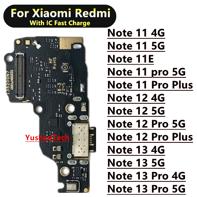 For Xiaomi Redmi Note 11 11E 12 13 Pro Plus 4G 5G Charging Port Flex ...