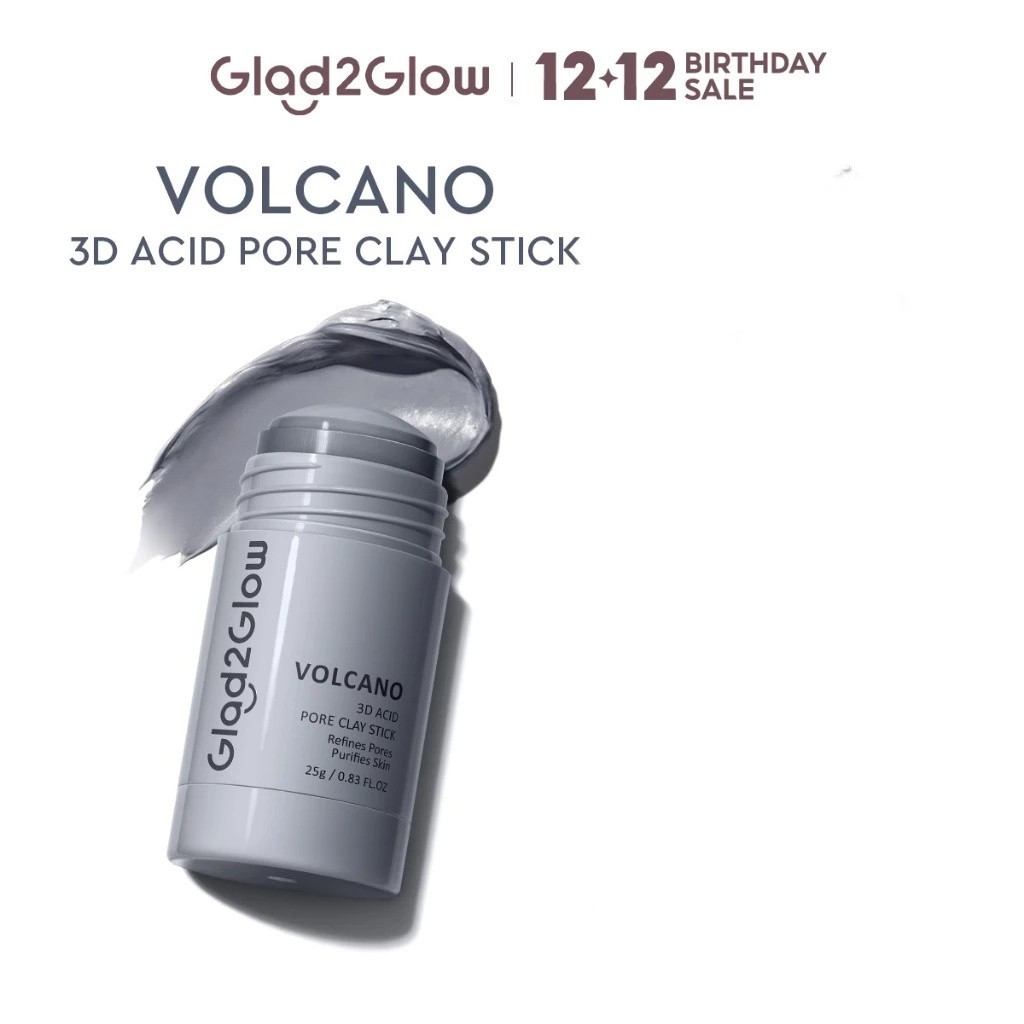 Glad2Glow Volcano Clay Mask Masker Wajah Face Cleansing Stick Salicylic ...
