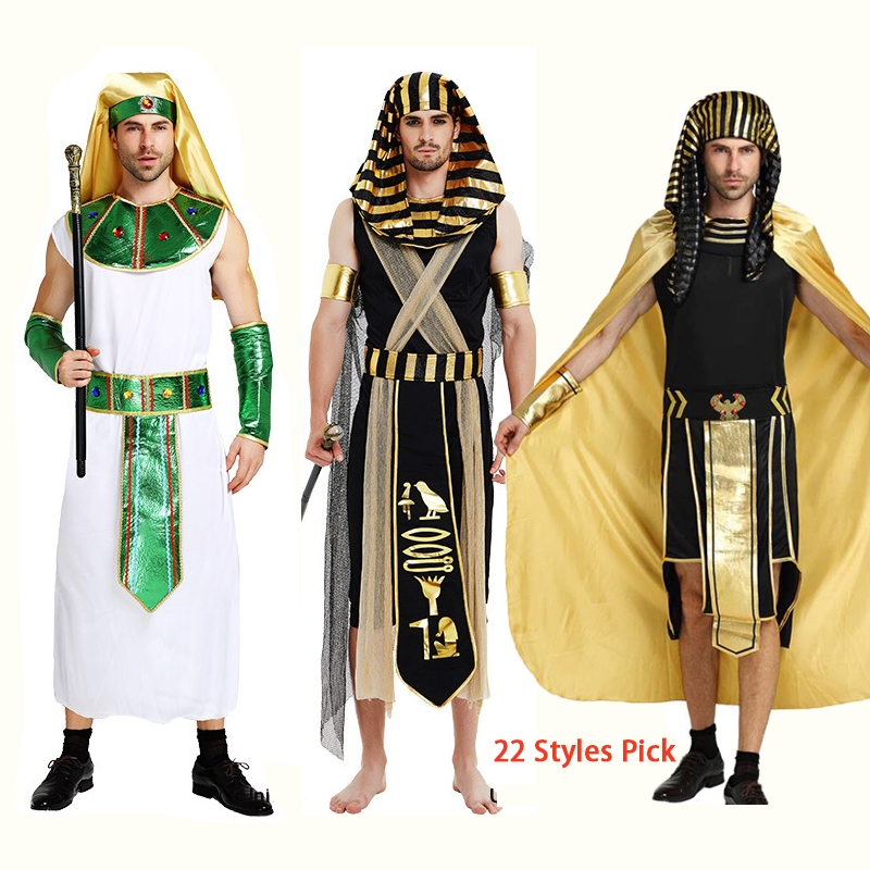 Costume Women Men Ancient Egyptian Clothes Adult Halloween Party ...
