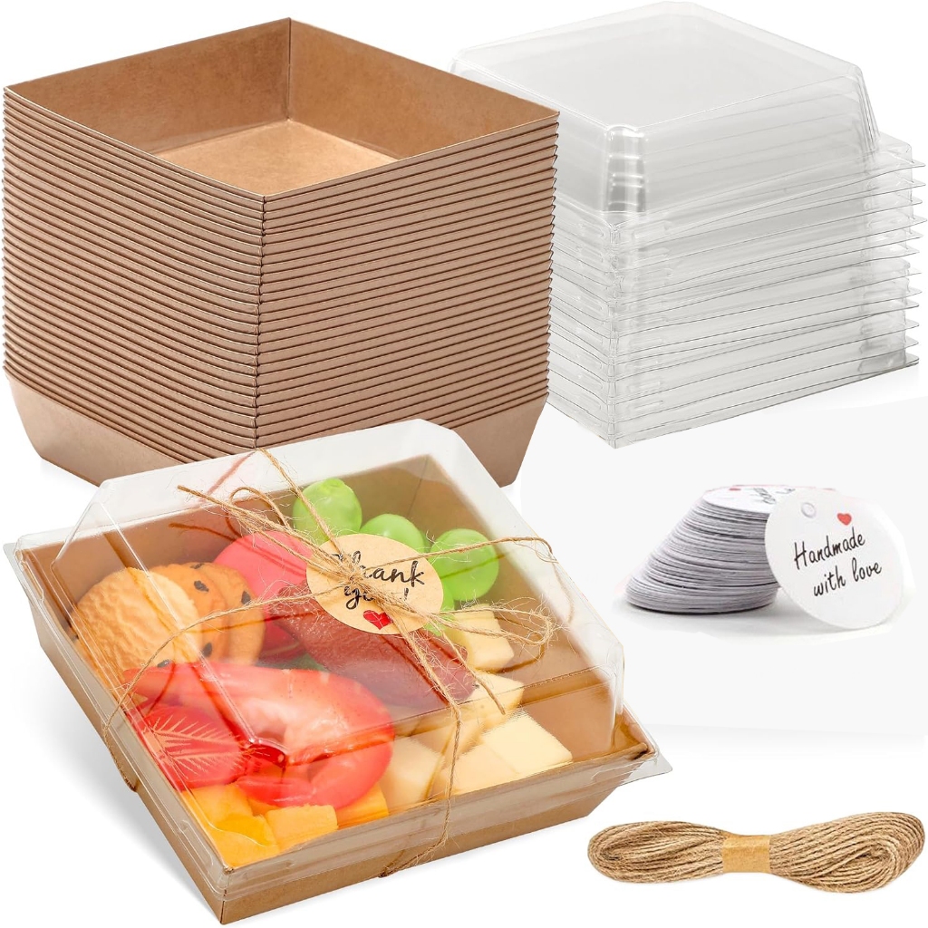 20pcs Sandwich Packaging Box Kraft Paper Cupcake Box Wedding Birthday ...