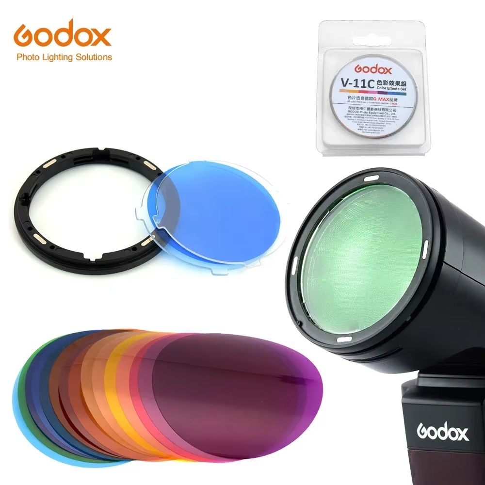 Godox AK-R16 Magnetic Mount Diffuser Plate with V-11C V11C Color Effect ...