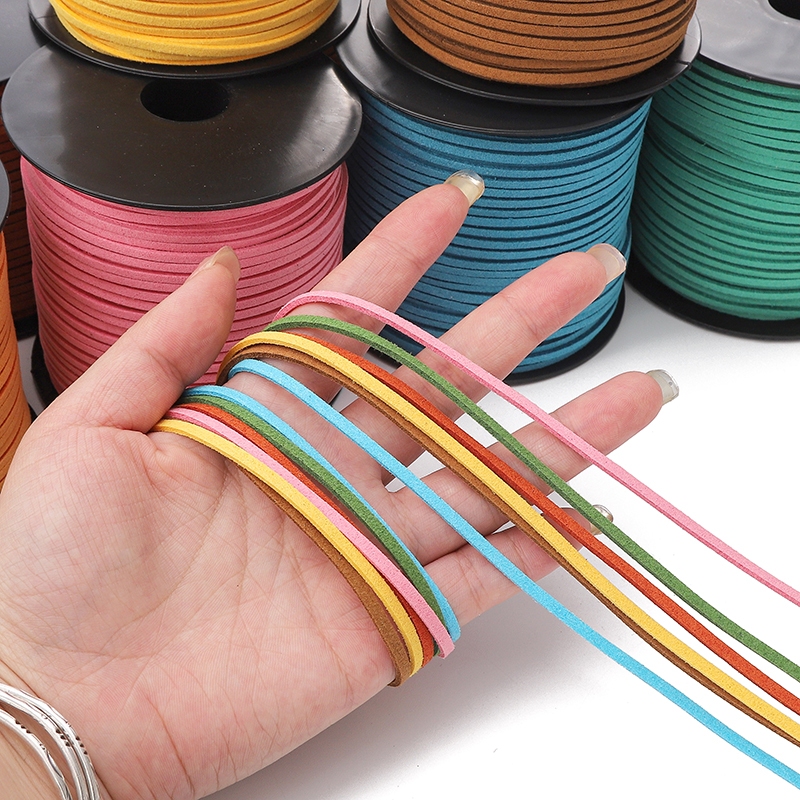 1m/lot 3mm DIY Multi-Colors Korean Suede Cord For DIY Jewelry Making Findings DIY Necklace ...