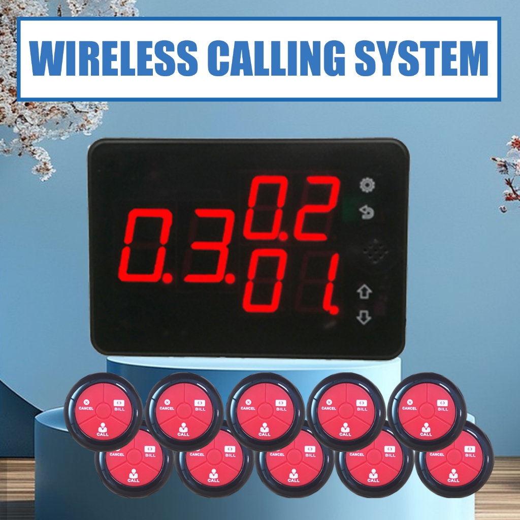 Restaurant Table Buzzer Wireless Calling System Waiter Service Calling ...