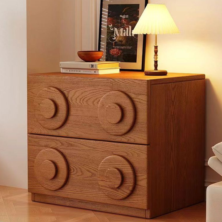 Medieval Style Solid Wood Bedside Table Side Cabinet Small Apartment ...