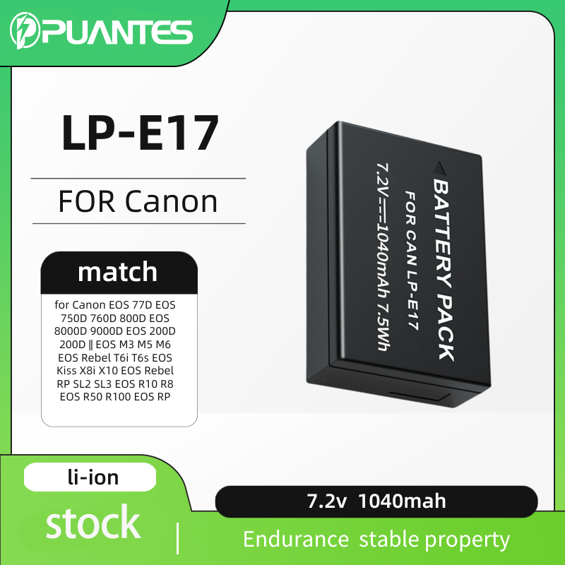 PUantes LP-E17 canon BATTERY FOR EOS RP 200d m3 M5 M6 r8 r10r50r100 ...