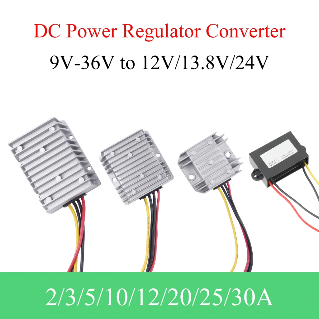 DC Power Converter 9V/18V-36V to 12V/24V Boost Buck Converter ...
