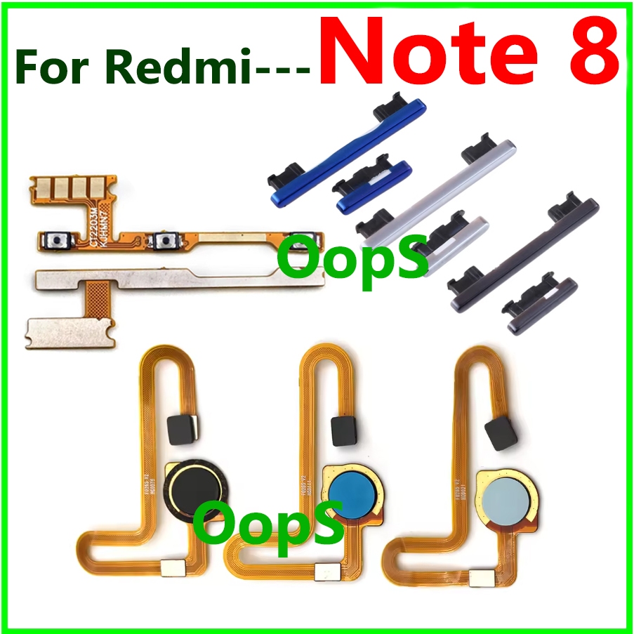 Phone Power button flex For Redmi Note 8 ON OFF Fingerprint Sensor ...