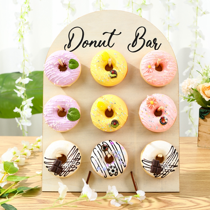 Wooden Donut Stand Dessert Buffet Set For Party Baby Shower Wedding ...