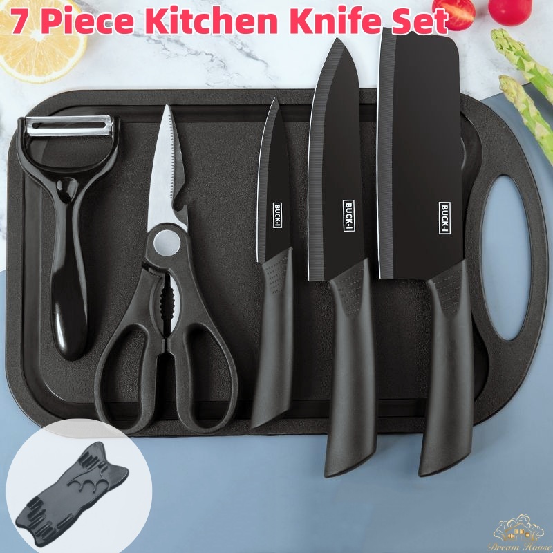7 Piece Kitchen Knife Set High Quality Stainless Steel Non-Stick ...