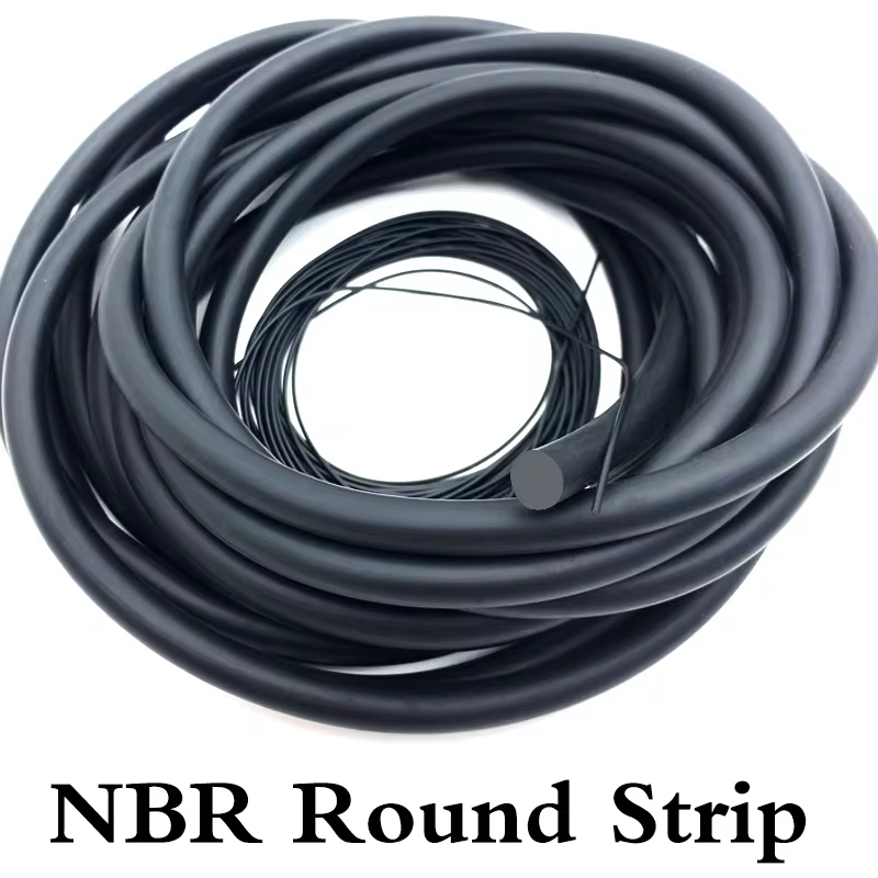 1/5Meter Solid Black Nitrile Rubber Strip O Ring Cord NBR Rubber Seal ...