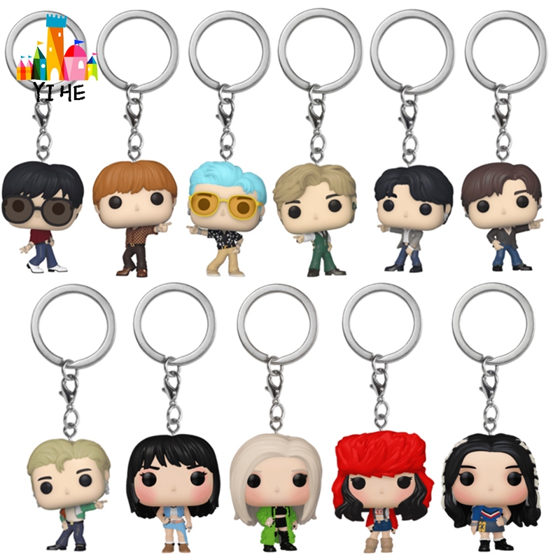 Funko Pop Kpop Keychain Figure Toy BTS V Jin Jungkook Jimin Suga RM JHope Blackpink Jisoo Jennie ...