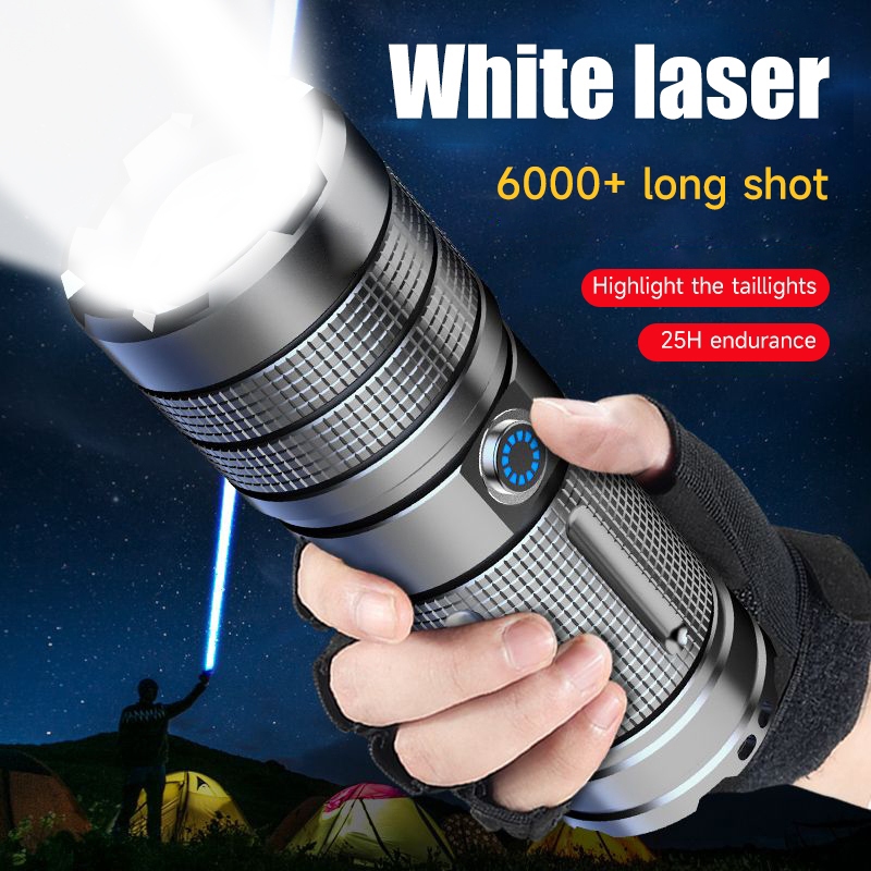 Led Flashlight Rechargeable Waterproof Super Bright Zoom Camping ...