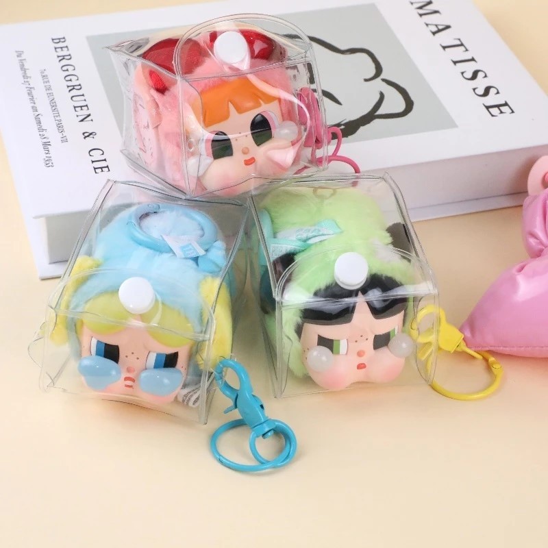 Pop Mart CRYBABY Transparent Key Case Keychain Pendant Powerpuff Girls ...