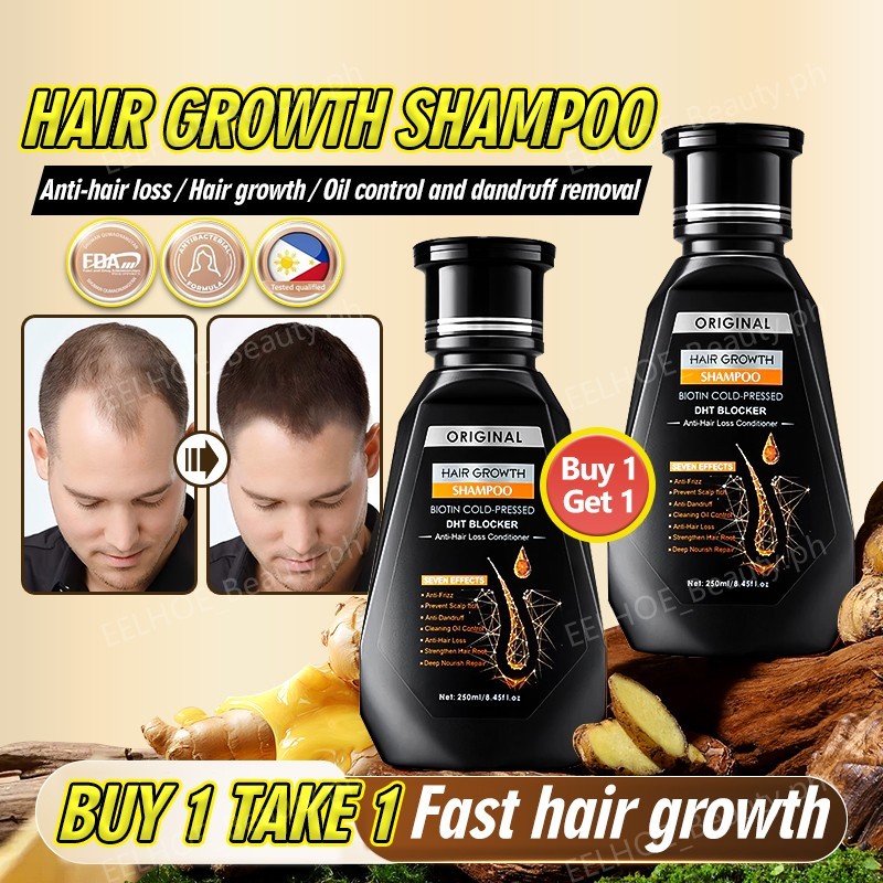 Hair Growth Shampoo Anti-Hair Loss 250ml - Biotin, Ginger, Aloe Vera ...