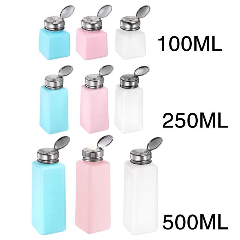 Push Down Alcohol Dispenser Pump Liquid Press Empty Bottles Refillable ...