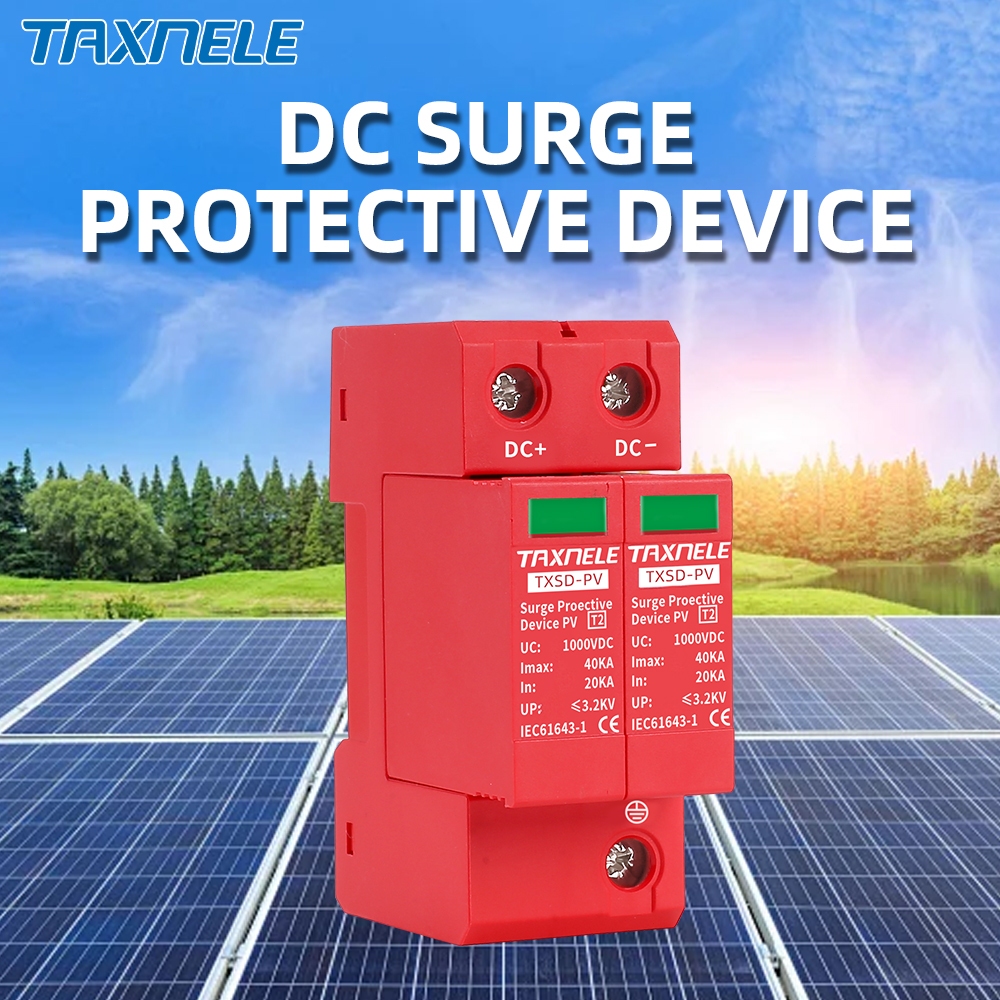 DC SPD Surge Protective Device 2P 40KA 60KA 600V 800V 1000V Solar PV