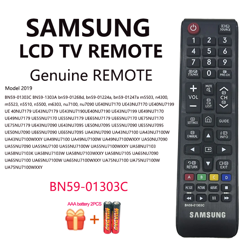 Genuine Remote Control with Battery 2pcs Suitable for Samsung LCD Smart ...