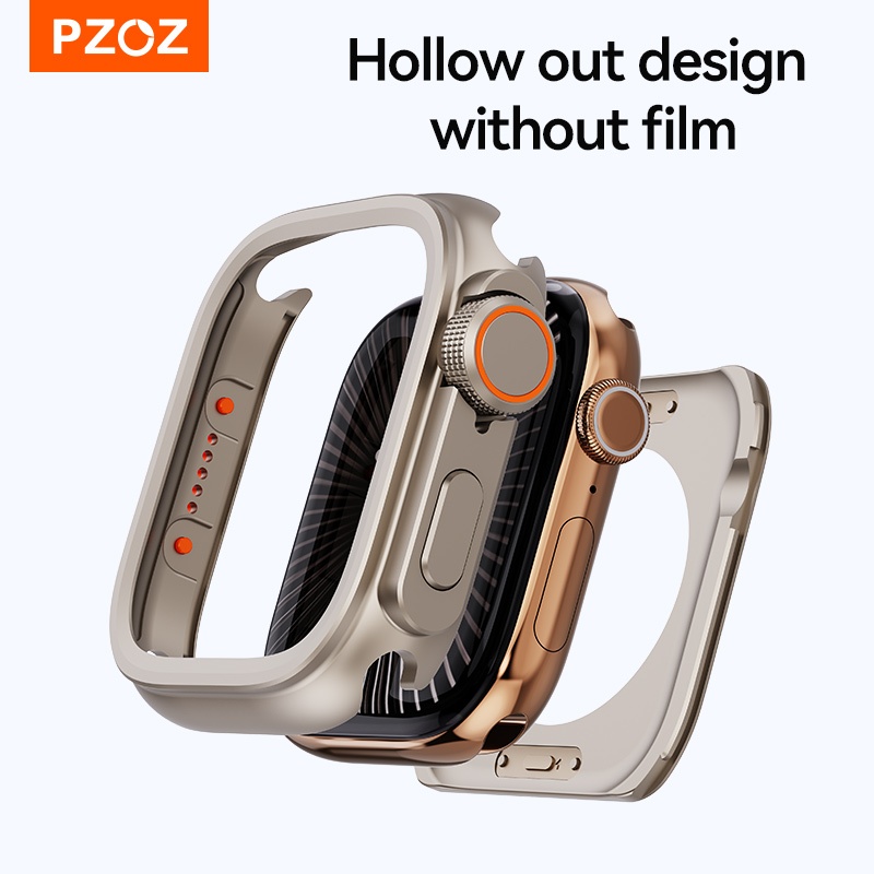 PZOZ Metal Case Compatible for Apple Watch Series 10/9 8 & 7 4/5/6/se ...