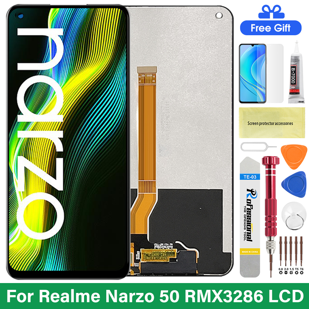 For Realme Narzo 50 RMX3286 LCD Display Screen Touch Screen With Frame ...