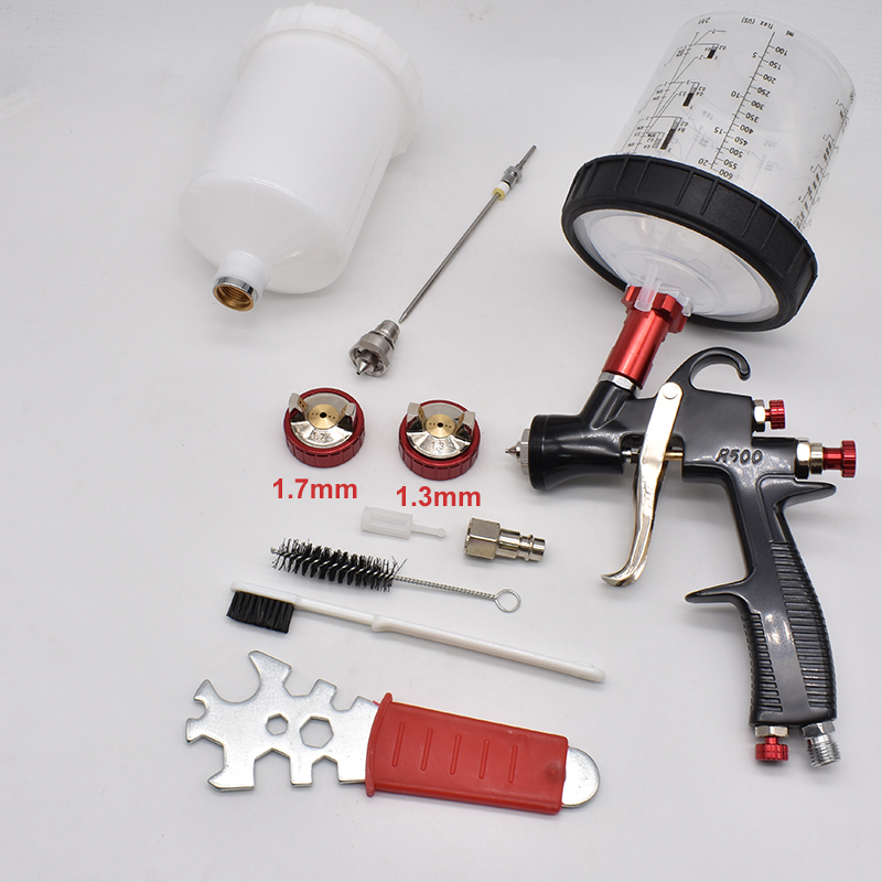 High Quality R500 LVLP Air Spray Gun 1.3mm 1.7mm Nozzle Gravity Feed ...