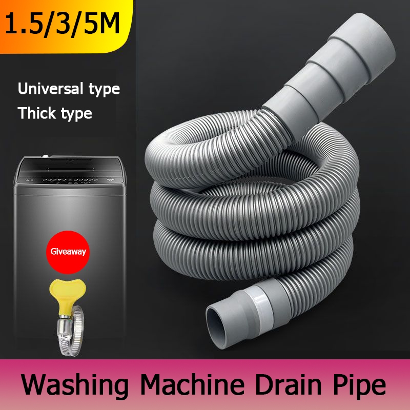 5M Washing Machine Drain Pipe Extension Pipe Universal Outlet Pipe ...