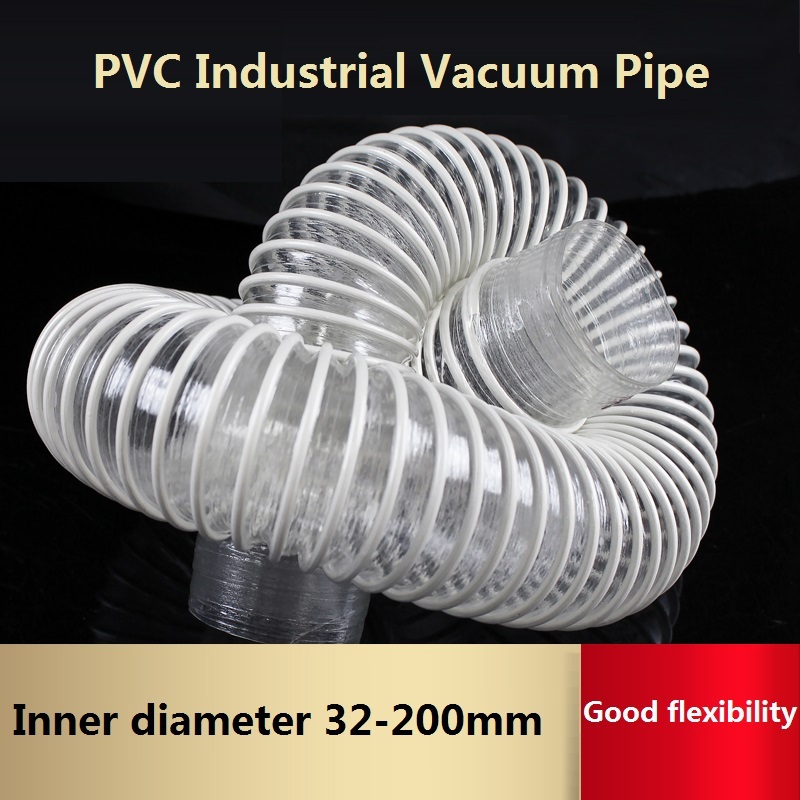 PVC Industrial Dust Pipe 32-200mm Woodworking Dust Pipe Plastic Cutting ...