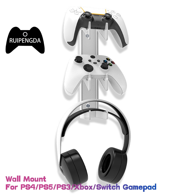 RUIPENGDA Wall Mount Holder For PS5/PS4/Xbox/Switch Gamepad Bracket ...