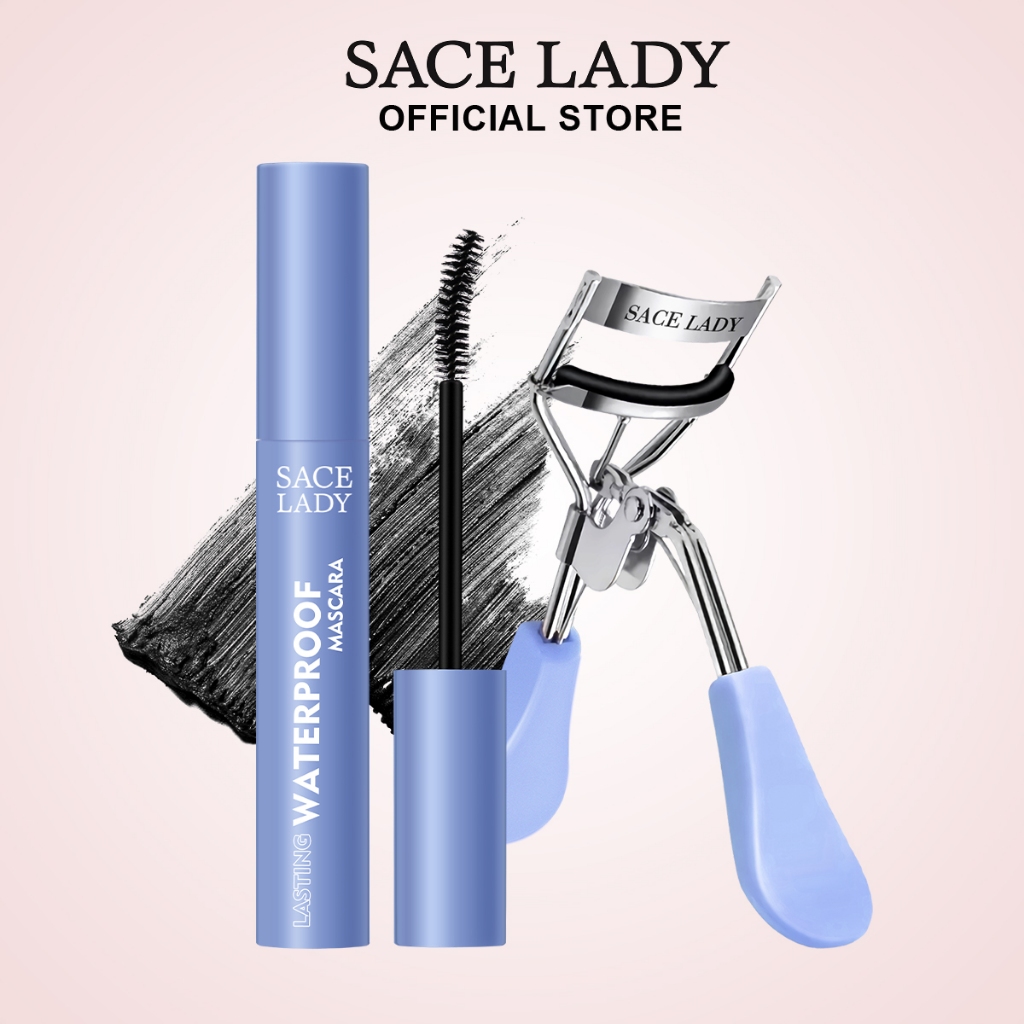 SACE LADY Waterproof Mascara Eyelash Curler + Black Thick Lengthening ...