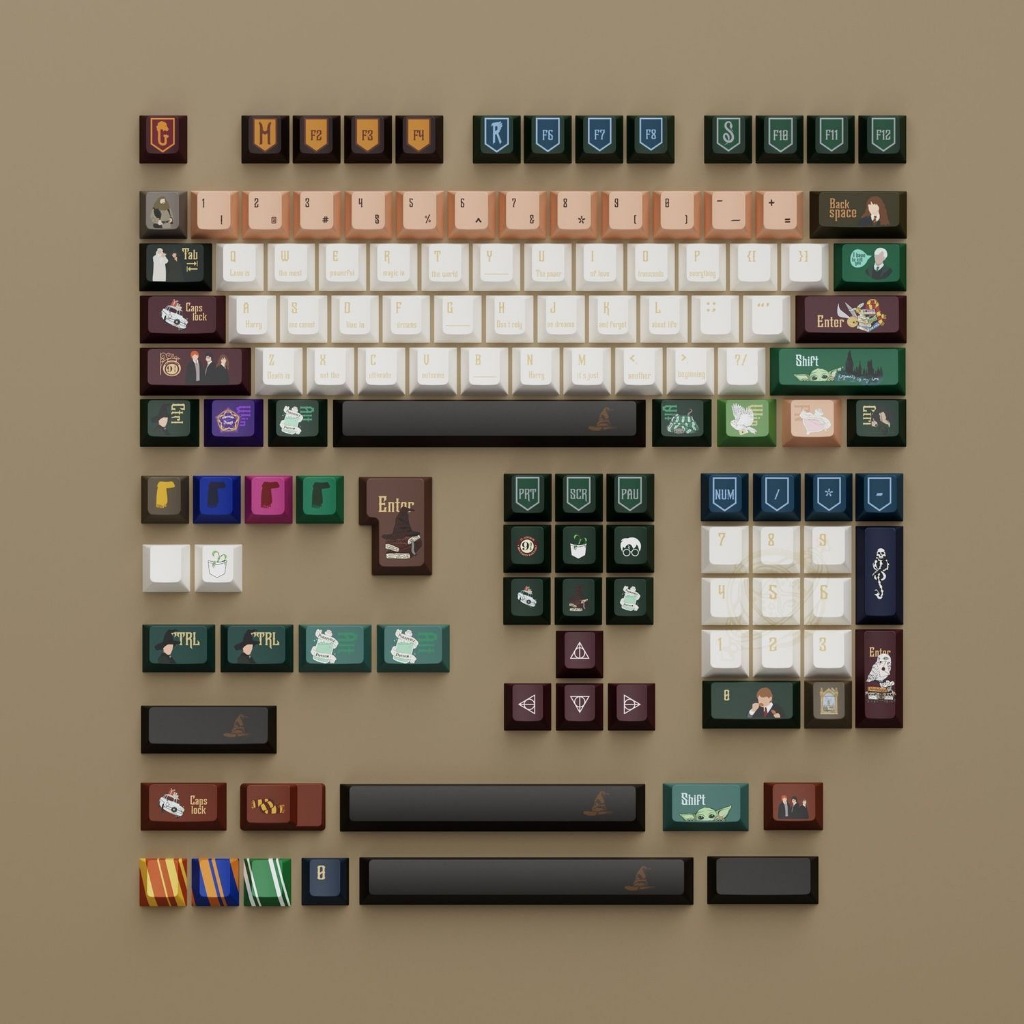 Magic Academy Full Set 127 Keys Keycaps Cartoon Personality Cherry ...