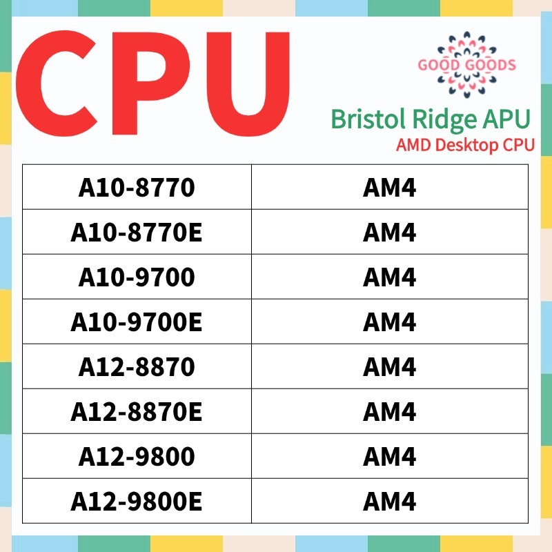 A10-8770 A10-8770E A10-9700 A10-9700E A12-8870 A12-8870E A12-9800 A12 ...