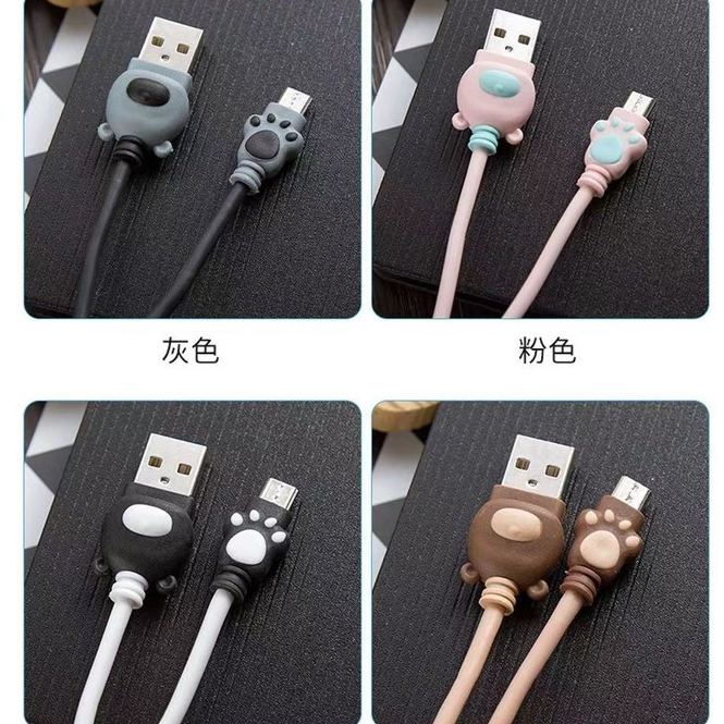 Cartoon Cat Claw Data Cable Extra Long Suitable for Universal Tablet ...