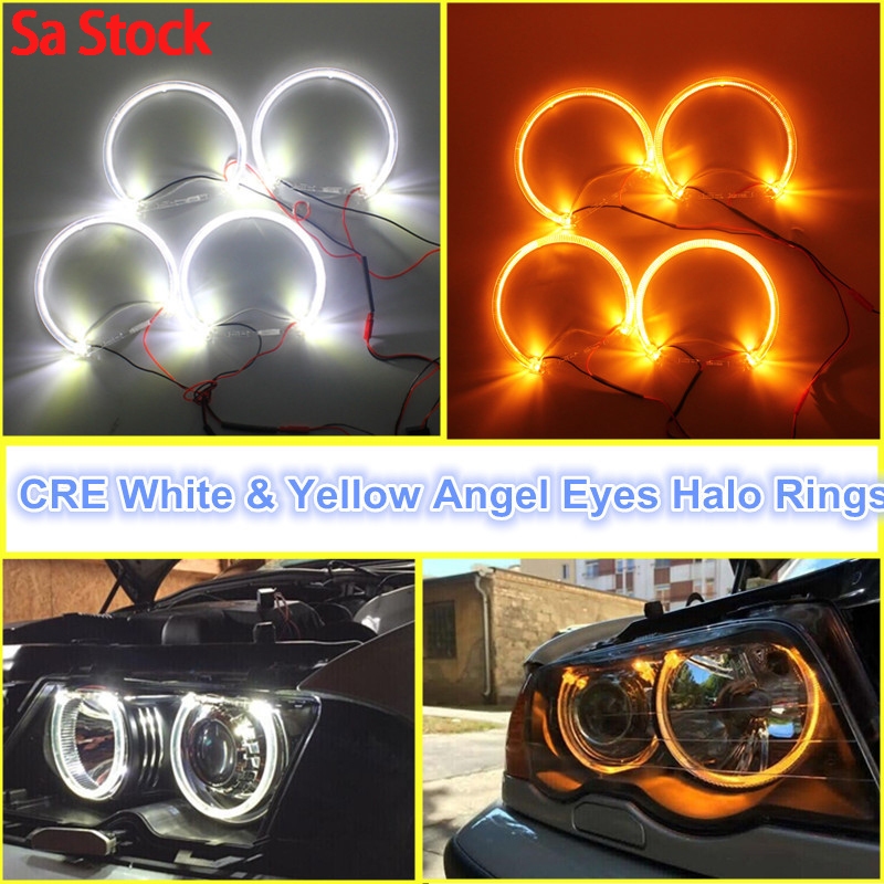 CAR-REFINE Angel Eyes Light for BMW E36 E38 E39 E46 White Yellow Car ...