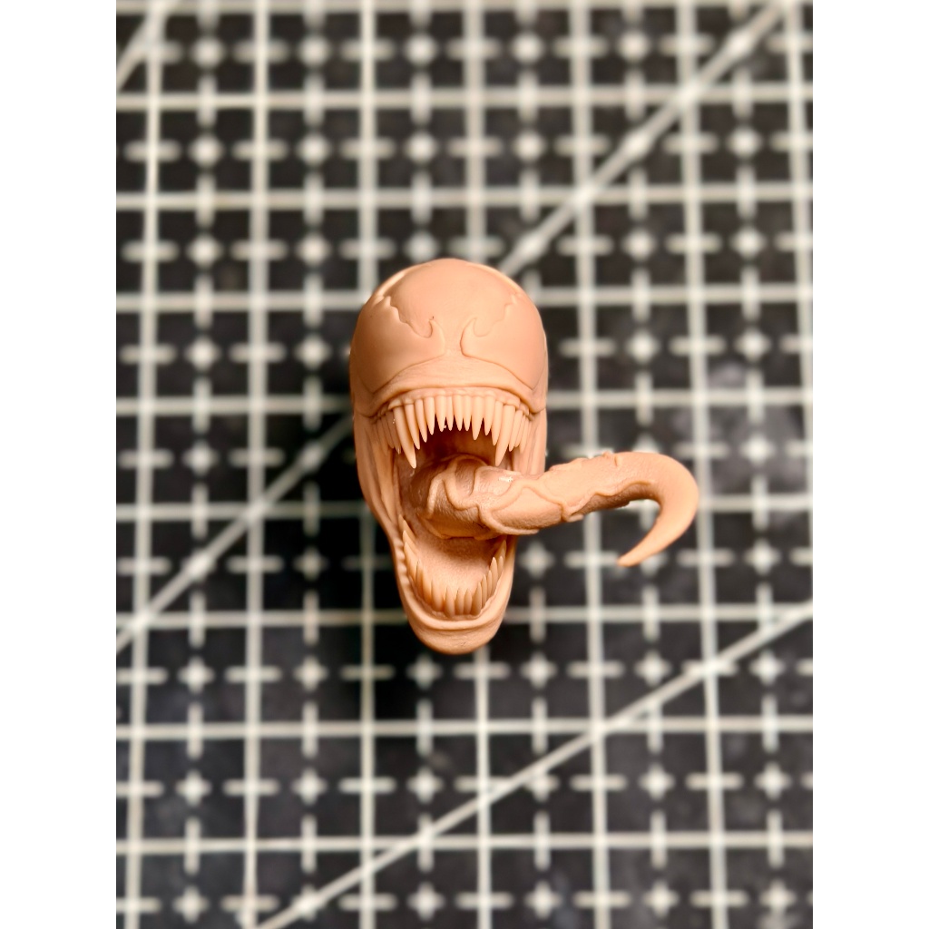 Unpainted 1/12 Scale Venom Open Mouth Head Carved Model Fit For 6 ...
