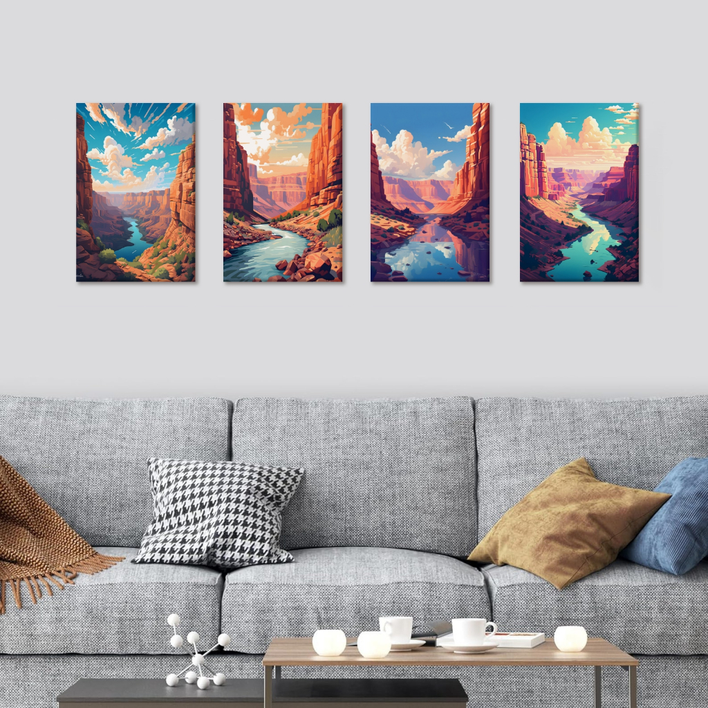 ((with Frame) Hayao Miyazaki Natural Landscape Painting Yamagawa River ...