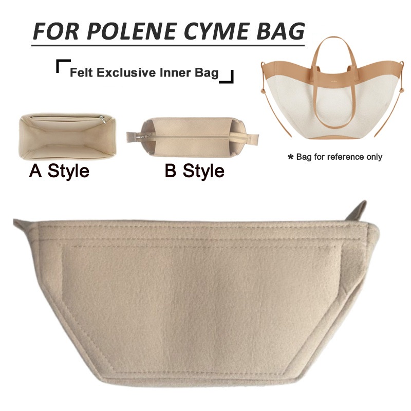 Felt Liner For Polene-Cyme Mini Tote Organizer Inner Bag Storage Pouch Organization Keep Shaper ...