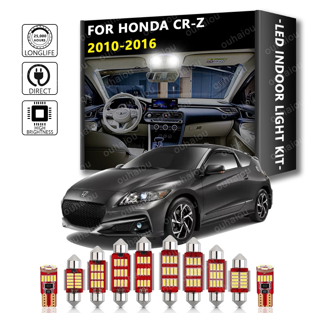 12pcs Interior LED For Honda CR-Z CRZ 2010 2011 2012 2013 2014 2015 2016 Canbus Car Bulb Indoor ...
