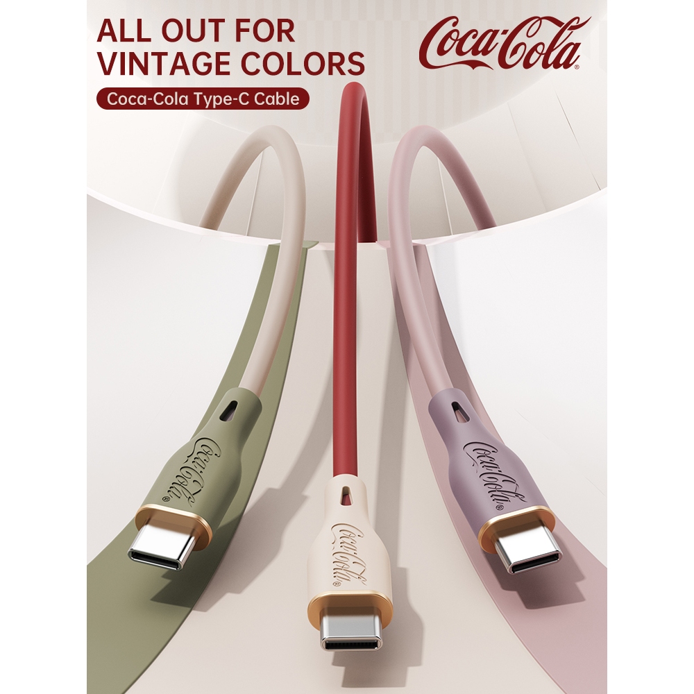 Coca Cola 3A/20V Data Cable Fast Charge Data Cable 1m Type-C to Type-C ...