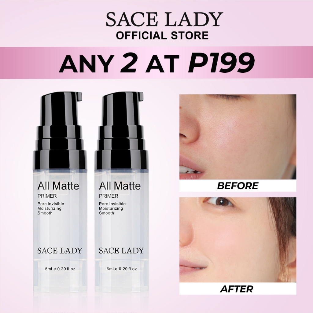 SACE LADY Face Primer Make up Base Long Lasting Invisible Pore Smooth ...